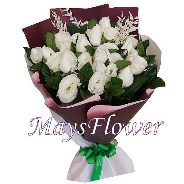 White Valentine's Day Flower (14-Mar) | Mays Flower Shop